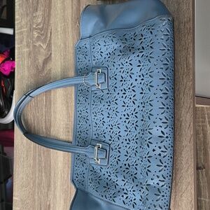 Coach | Bags | Coach Taylor Blue Eyelet Purse And Wallet Set | Poshmark